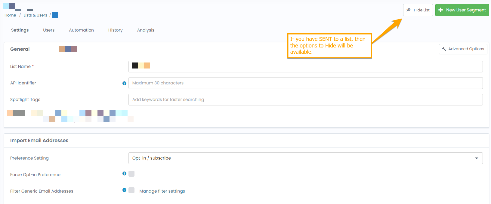 How to Delete or Hide an Email List - BulkMail Knowledgebase & FAQ